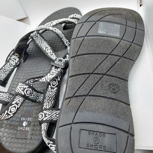 Shade & Shore | Shoes | Shade Shore Teva Black White Sandals Straps ...